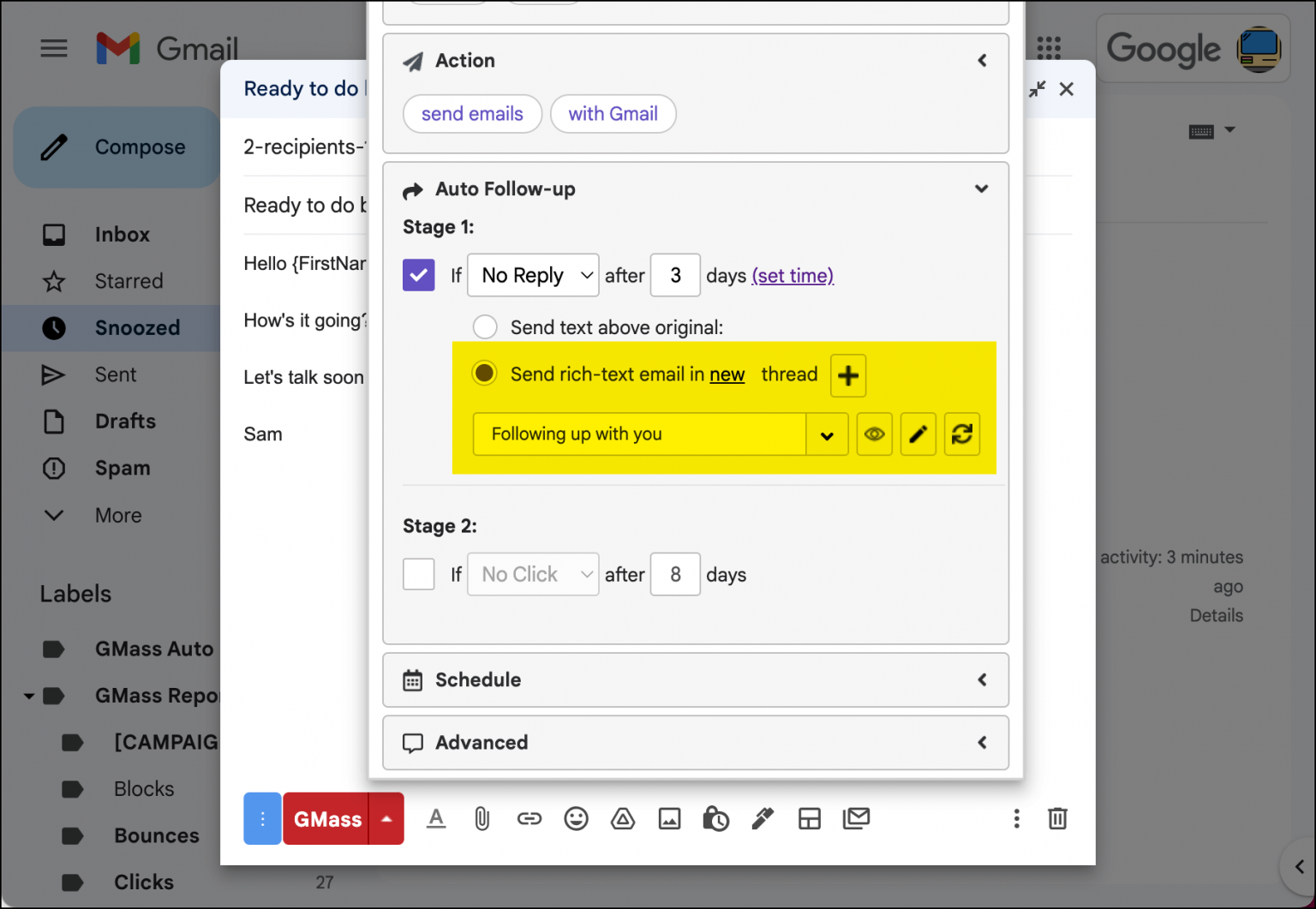 Create Rich Content for an Automatic Follow-Up Email Sequence