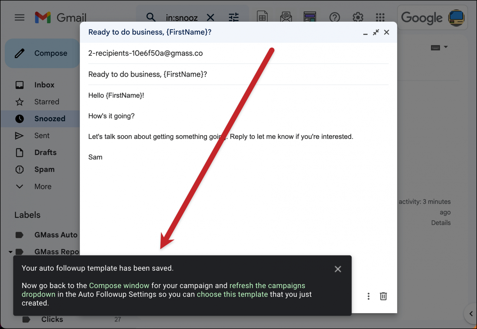 Create Rich Content for an Automatic Follow-Up Email Sequence