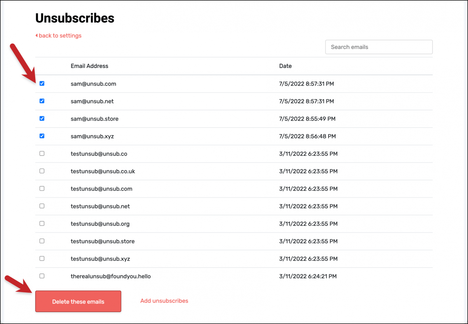 Manually Import Or Remove Unsubscribe Addresses And The Gmass Unsubscribe Features