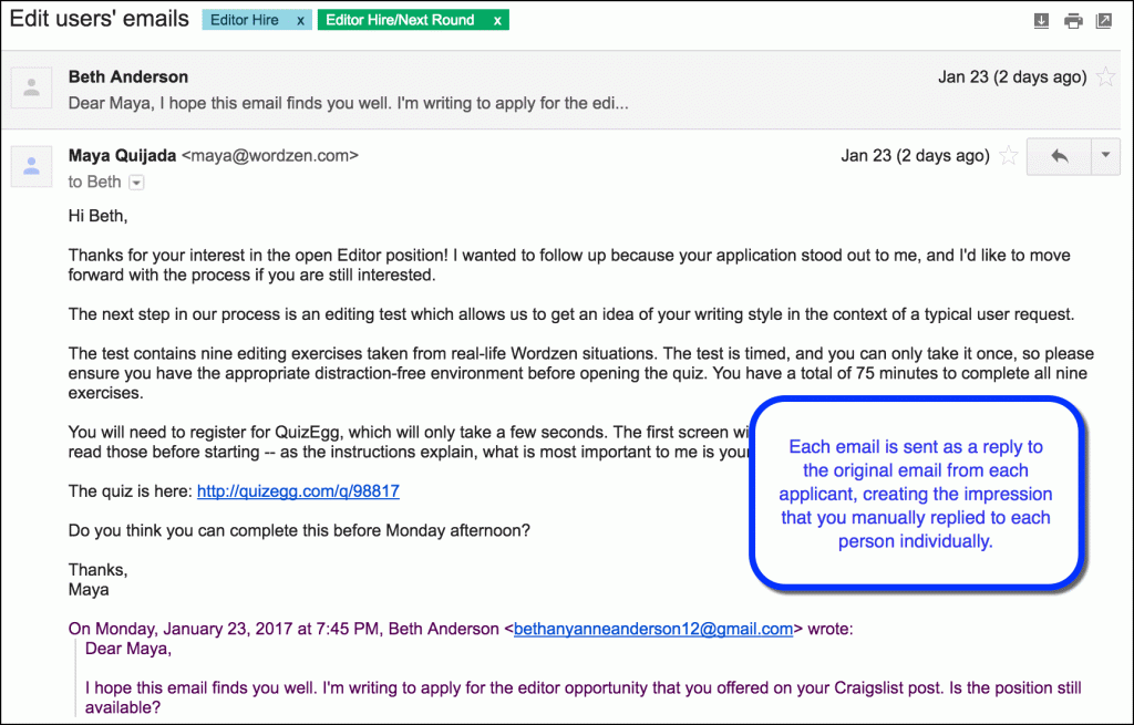 Using Gmail to easily manage responses to Craigslist ads