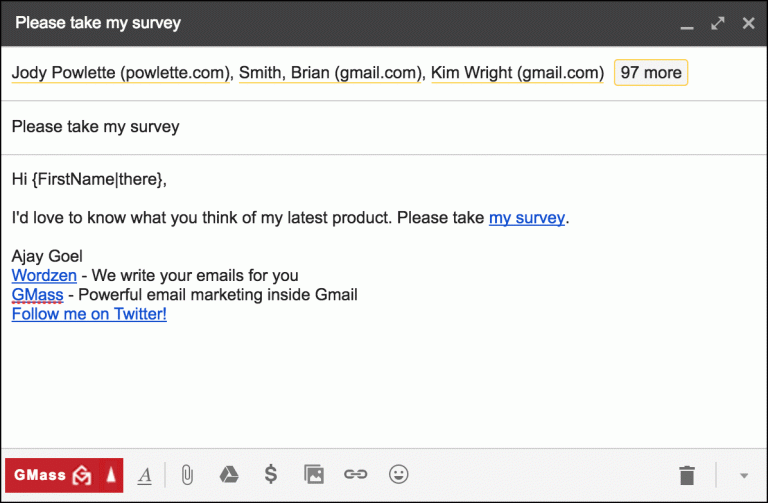 Use Google Forms and GMass to send surveys and follow-up emails that ... Use Google Forms and GMass to send surveys and follow-up emails that ...