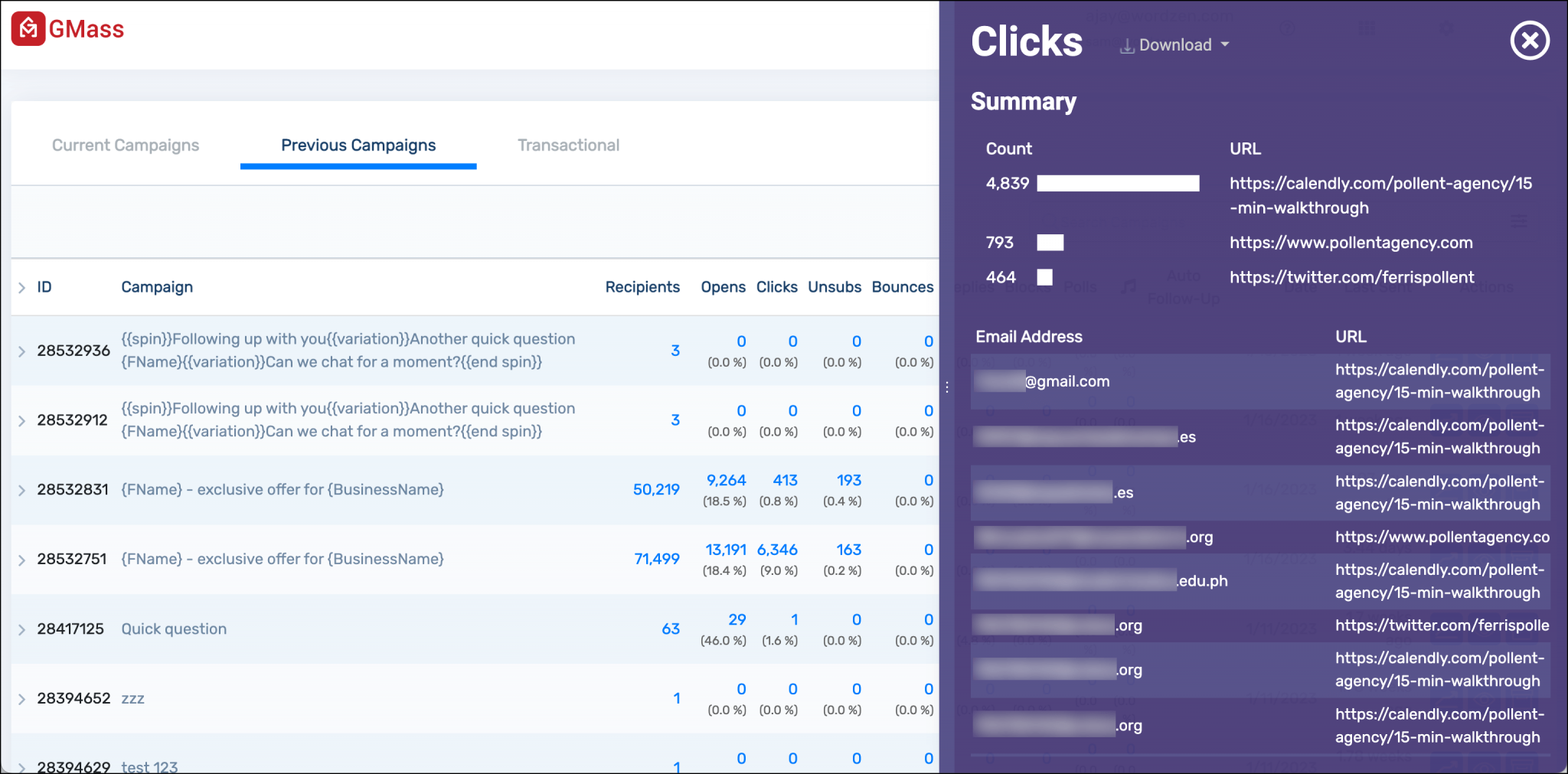 Email Click Tracking: How to Track Email Clicks with GMass?