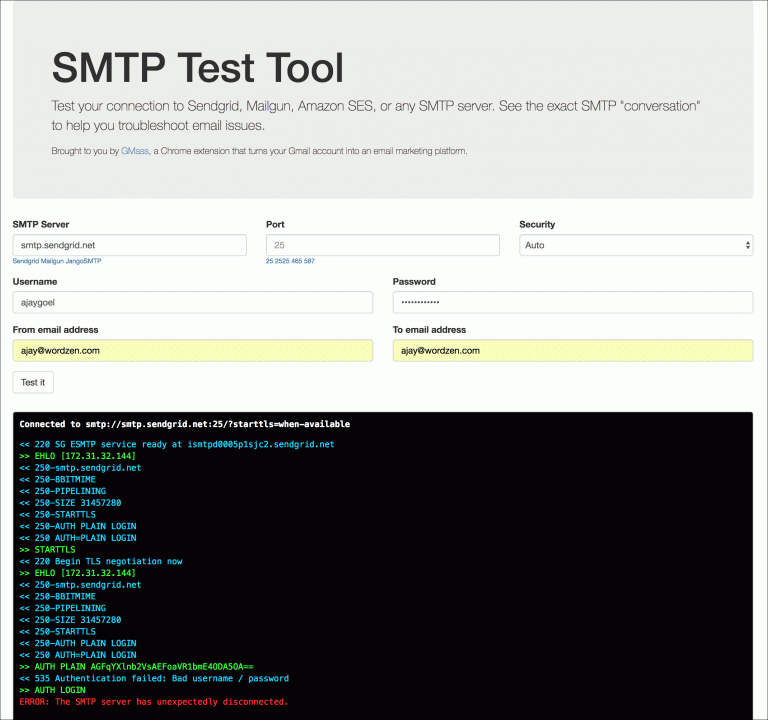 Just launched! World's best SMTP server testing tool.