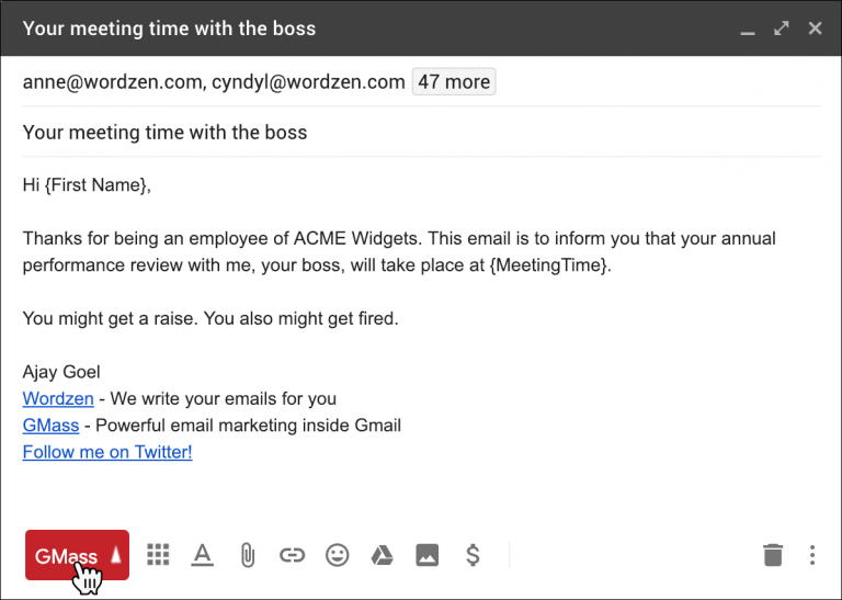 How to send a mass email to your employees