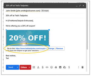 How to add a link to an image in Gmail
