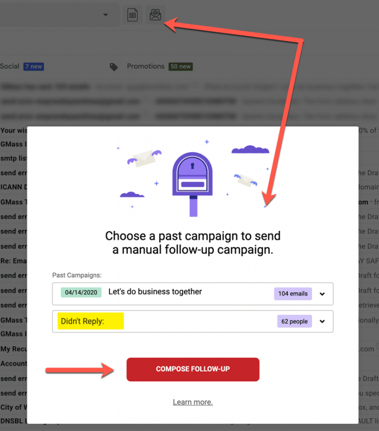 How to send a follow-up email campaign manually