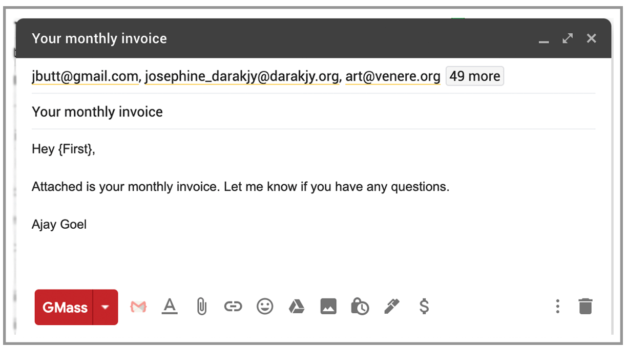 Send A Mass Email With Personalized Attachments in Gmail 