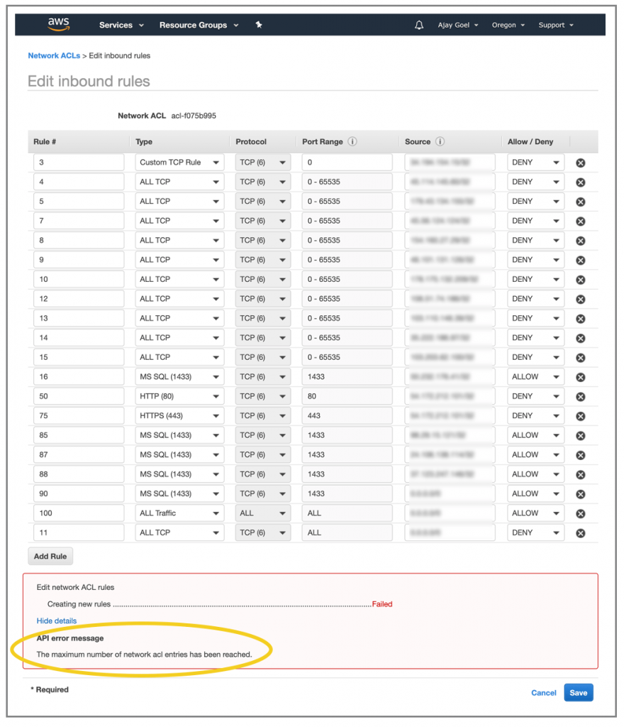 How to block IP Addresses in an AWS/Windows/IIS environment