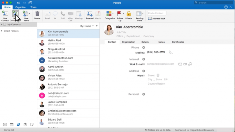 Create Outlook Email Group Bapmarks