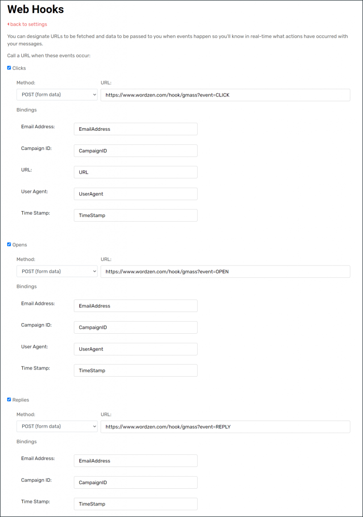 Guide to using webhooks