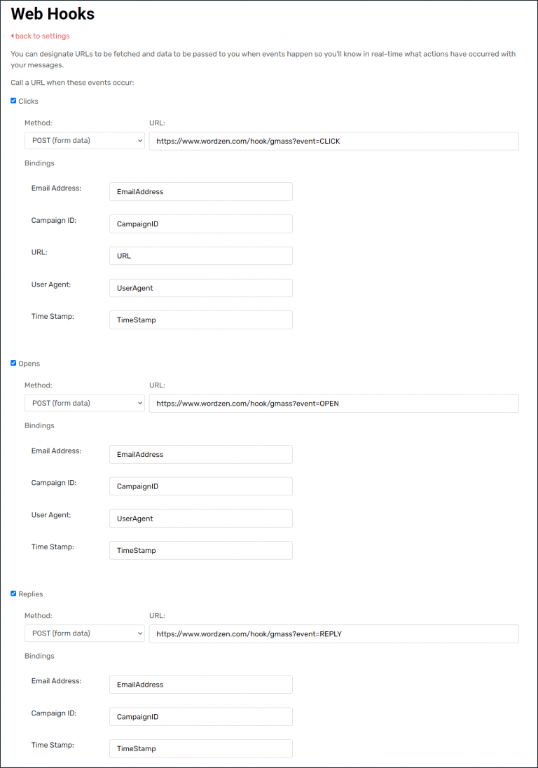 Guide to using webhooks