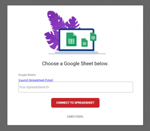 Why you have to enter your Google Sheet ID manually