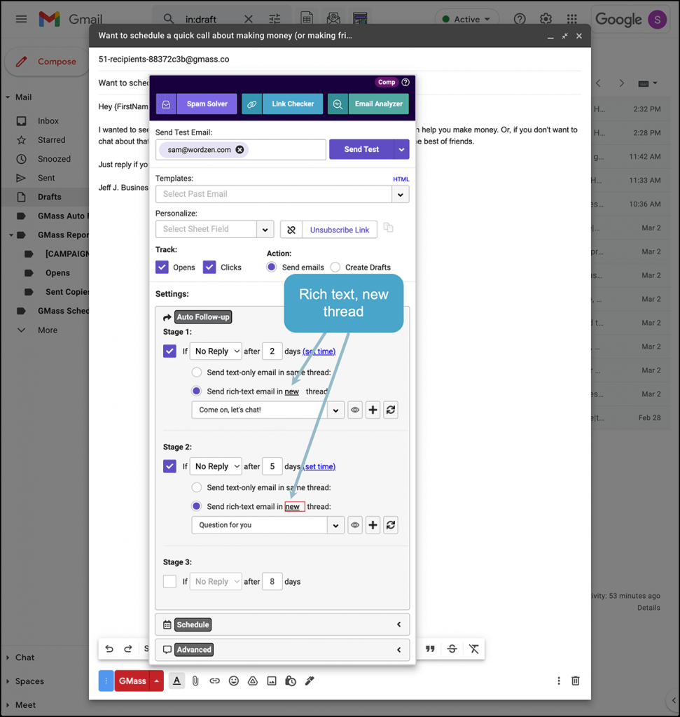 New Feature: Test your email sequence