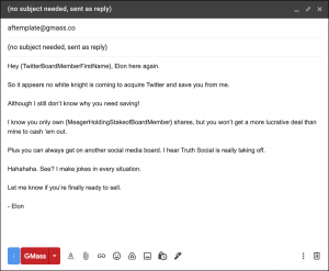 The Cold Emails Elon Musk Sent Twitter's Board to Convince Them to Sell