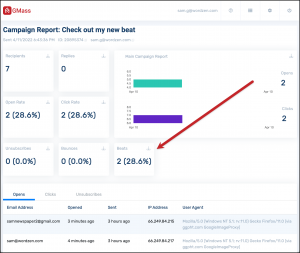 New feature for beat makers: Track who listens to your beats and how long