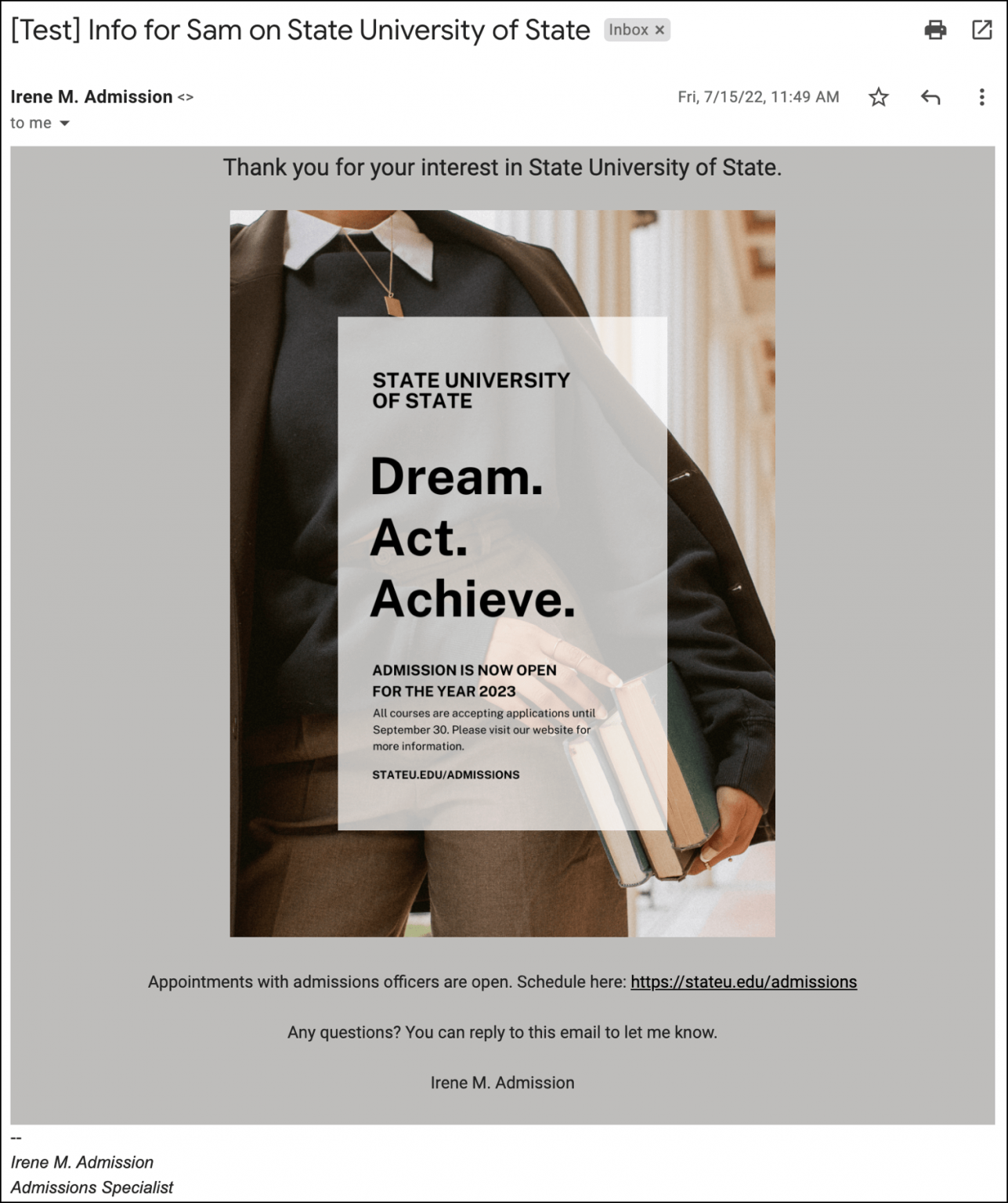 College Admissions Office Email Guide: How to Send Easy Personalized ...