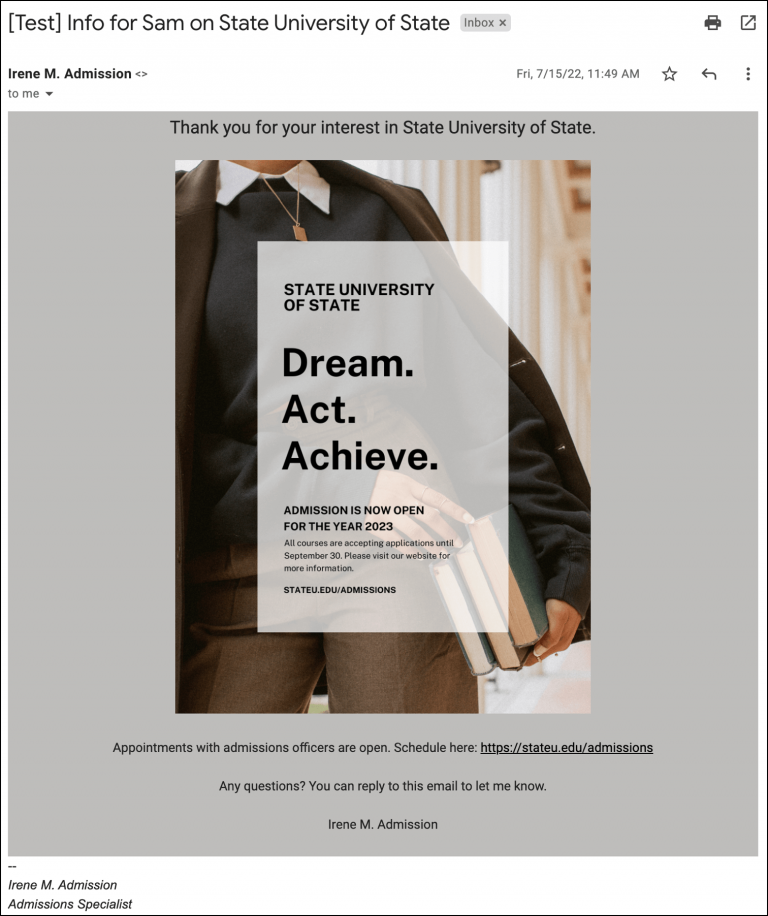 College Admissions Office Email Guide: How to Send Easy Personalized ...