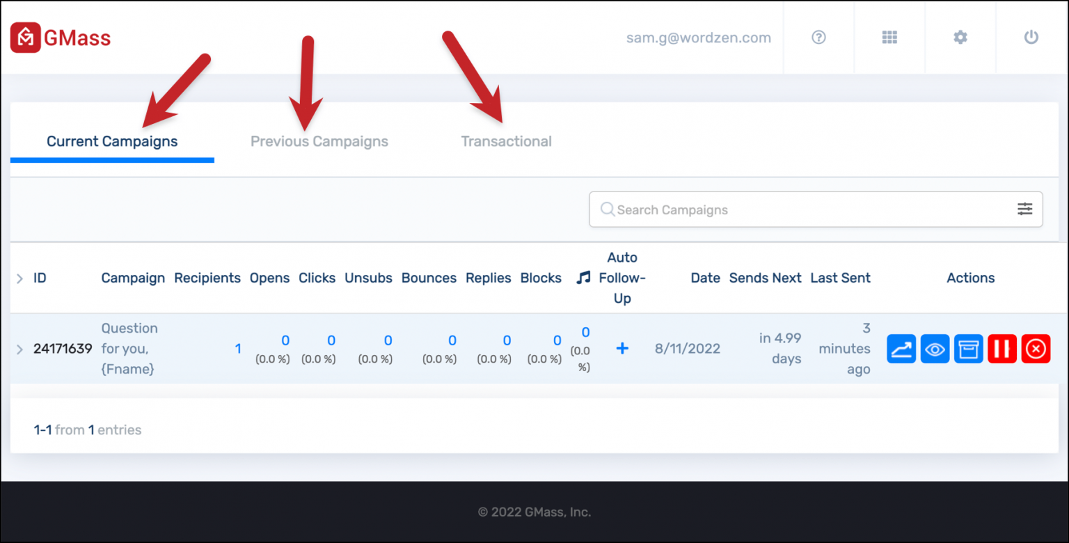 GMass Dashboard User Guide (Campaign Reporting, Account-Level Settings)
