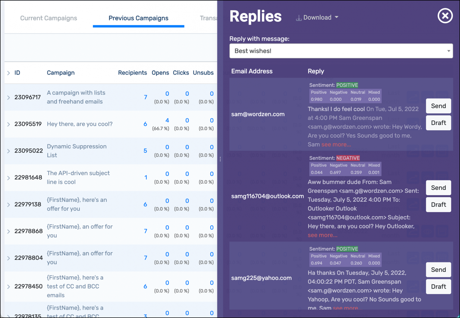GMass Dashboard User Guide (Campaign Reporting, Account-Level Settings)