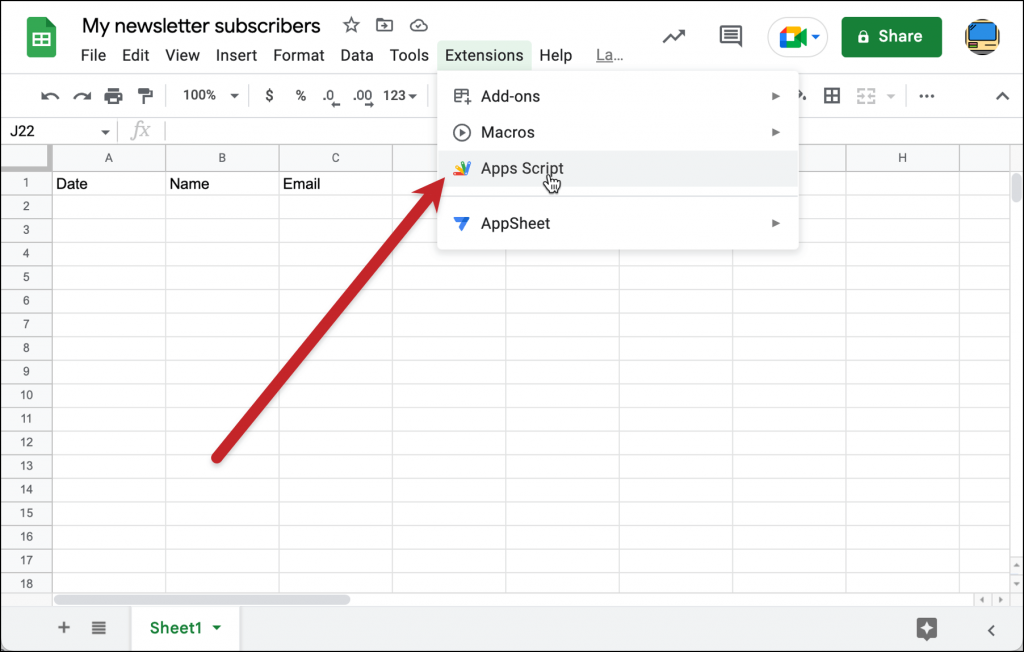 How to Get Subscriber Emails From a Web Form Into Google Sheets (Then ...