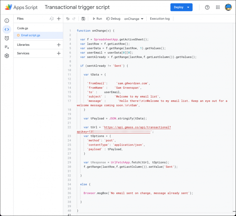 How to Trigger a Transactional Email to New Rows in a Google Sheet