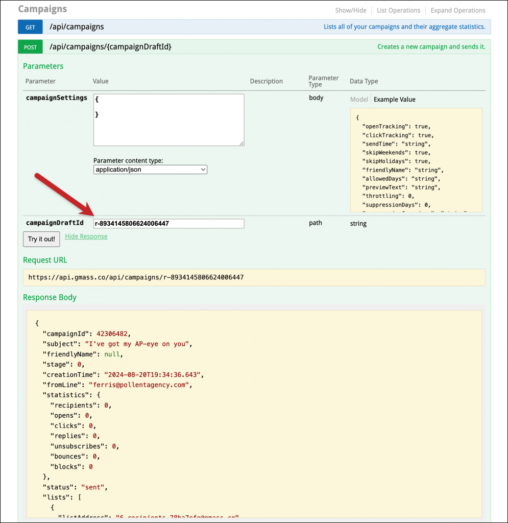 How to Use the GMass API to Create and Send a Campaign