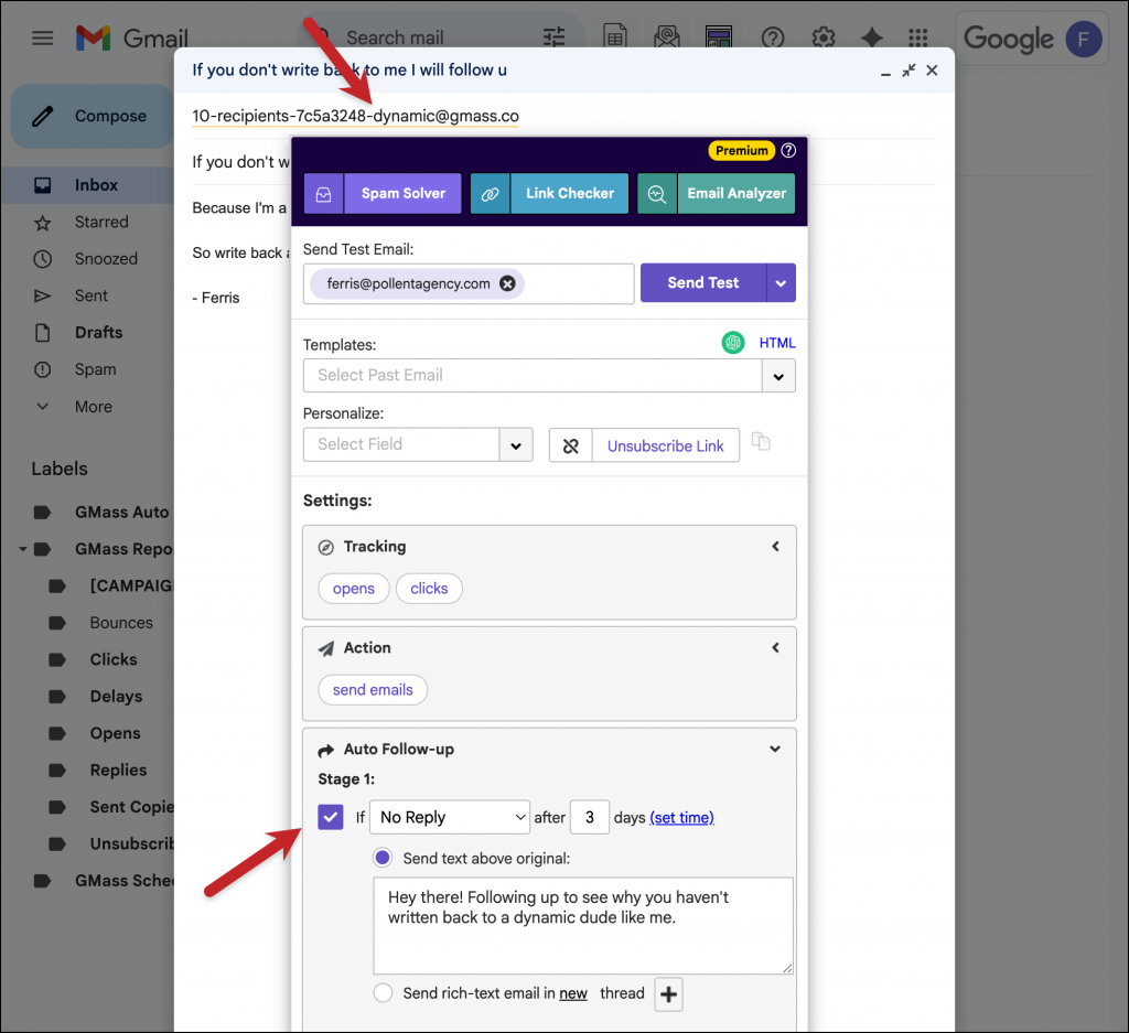 How to remove someone from an auto follow-up sequence