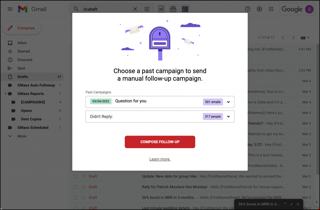 Auto follow-ups and sequences in Gmail: Get more replies with less effort