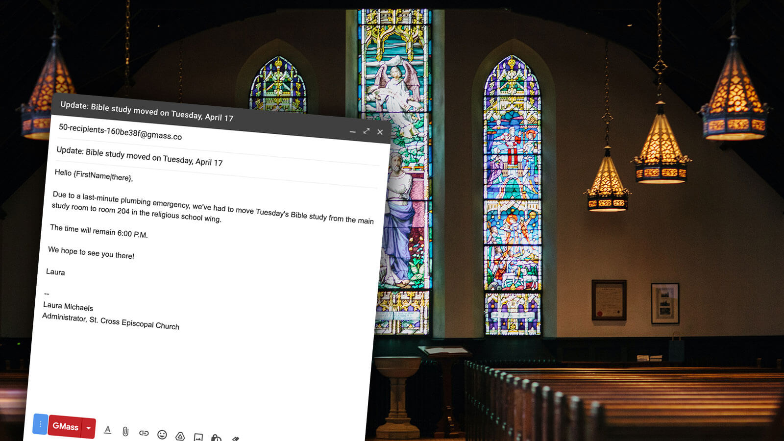 Church email marketing - easy emails for churches - GMass