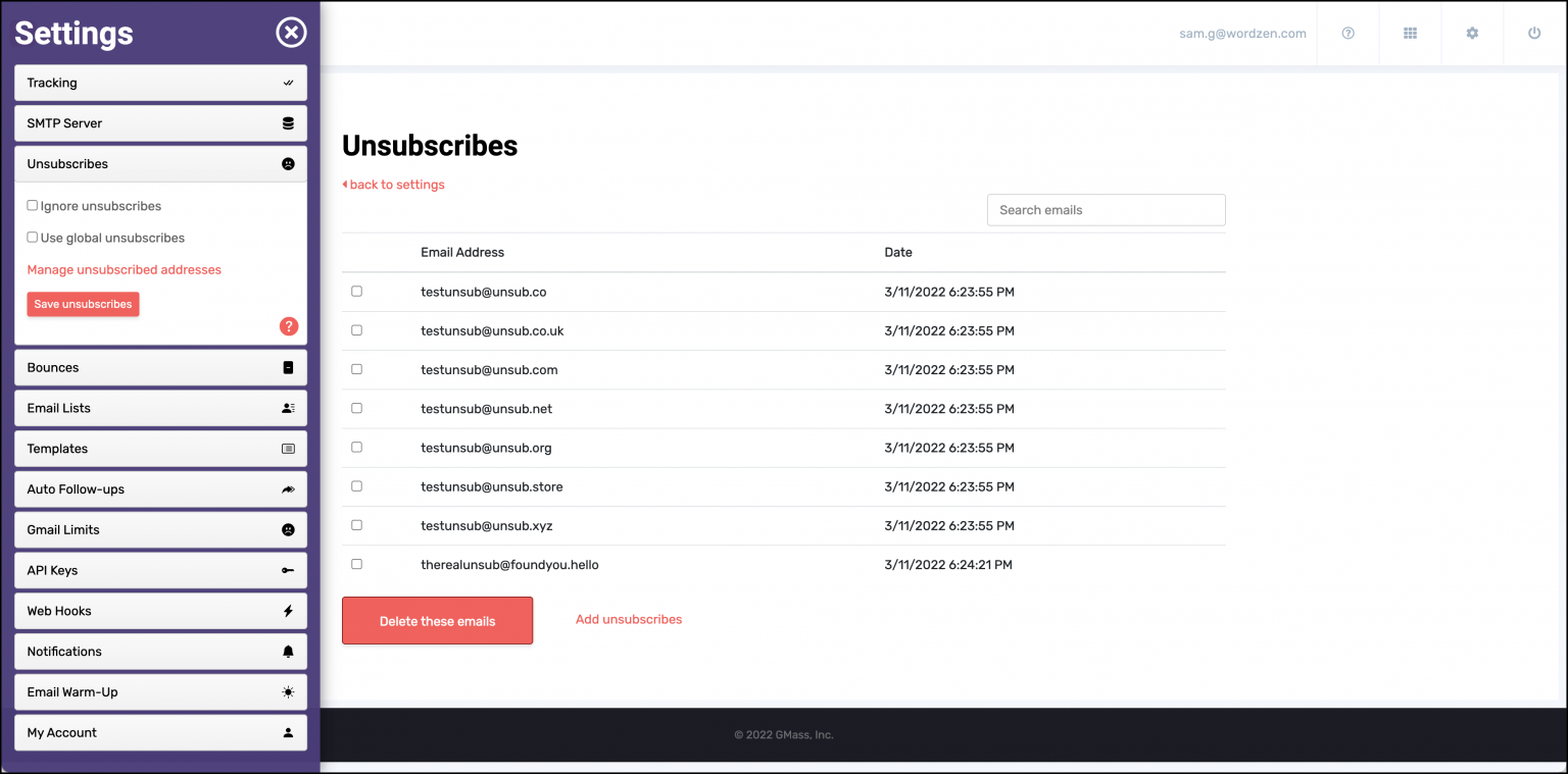 Unsubscribe Management In Gmass Auto Removal With No Manual Work