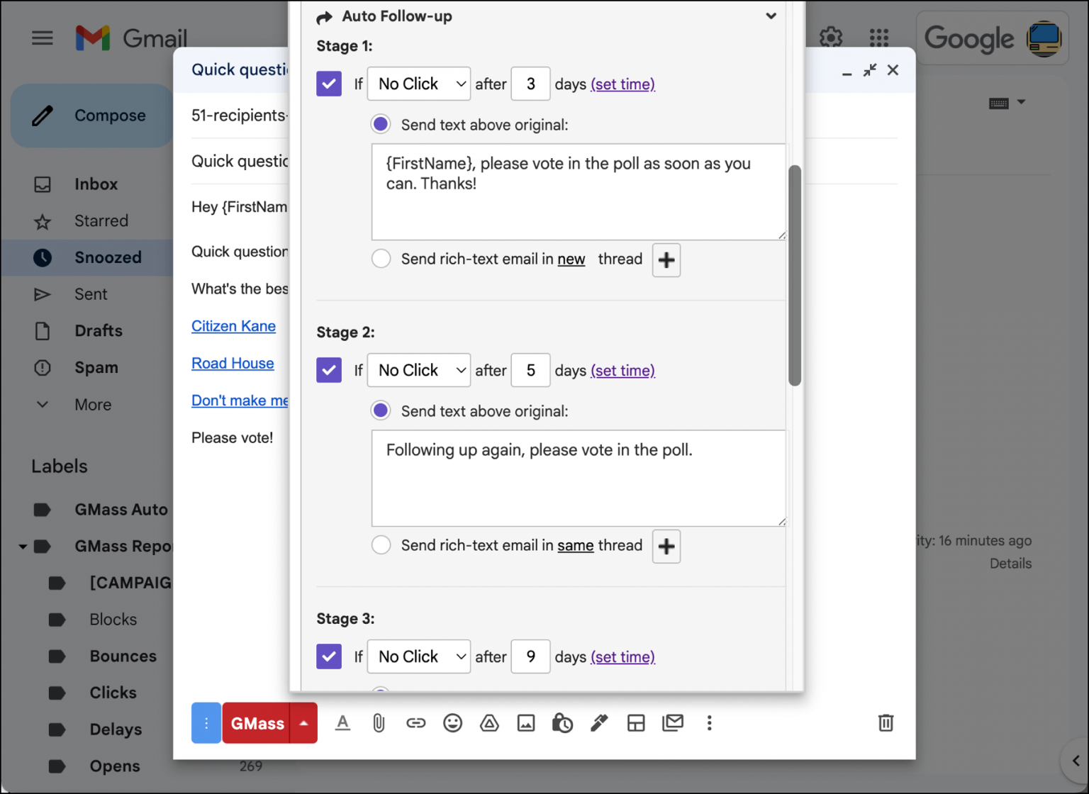 Email polling: Send quick, easy surveys in your emails - GMass